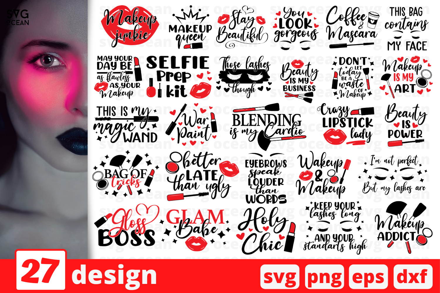 Makeup SVG Bundle, an Illustration by svgocean