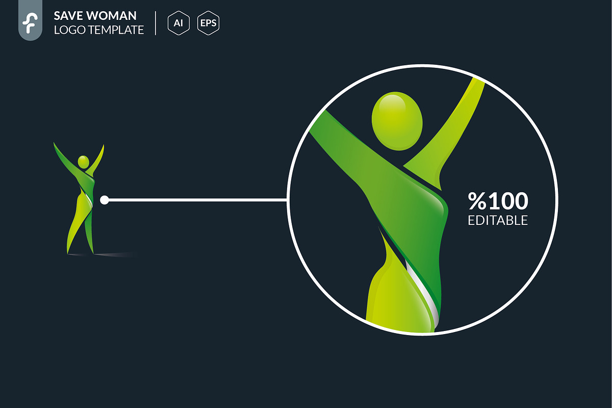 Save Woman Logo, a Branding & Logo Template by ft.studio