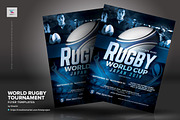 Rugby Tournament Flyer Templates, a Flyer Template by kinzi21