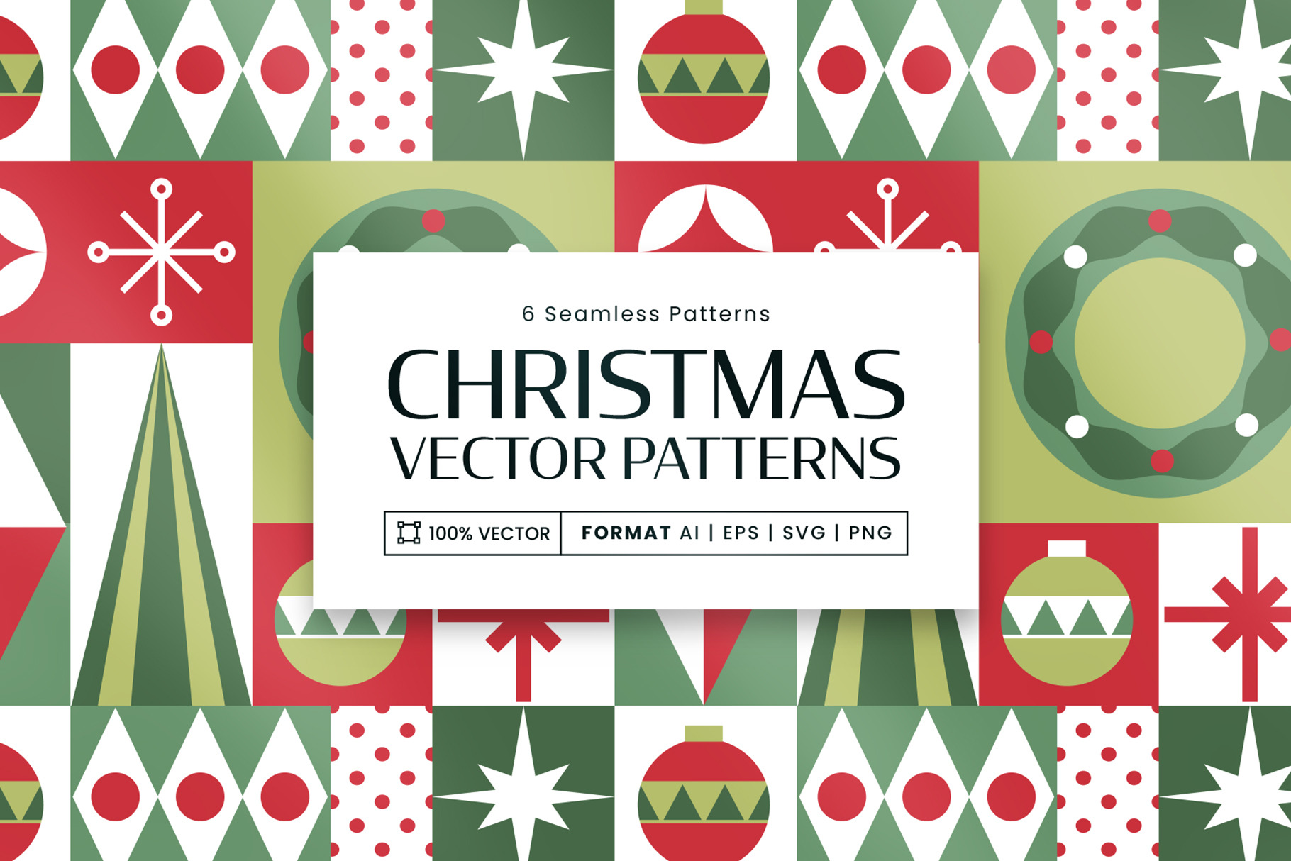Modern Christmas Patterns, a Pattern Graphic by DesignerCandies ...