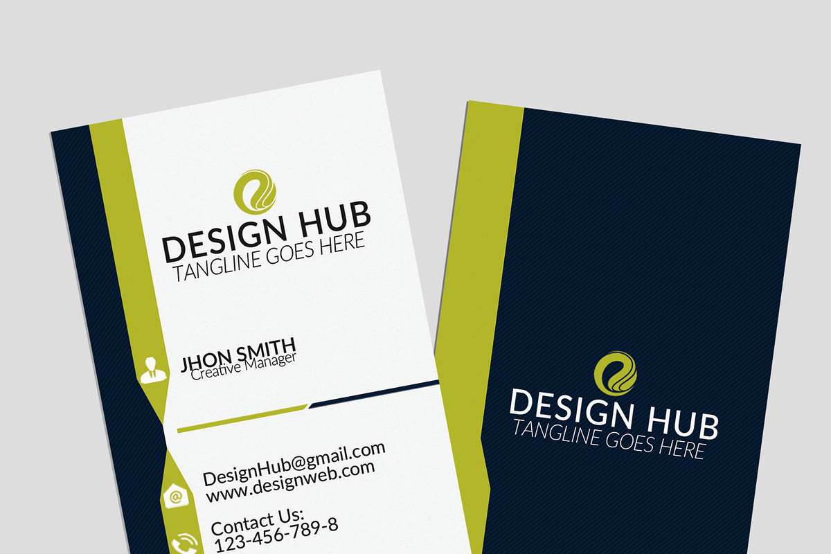 Attractive vertical business card, a Business Card Template by Psd ...
