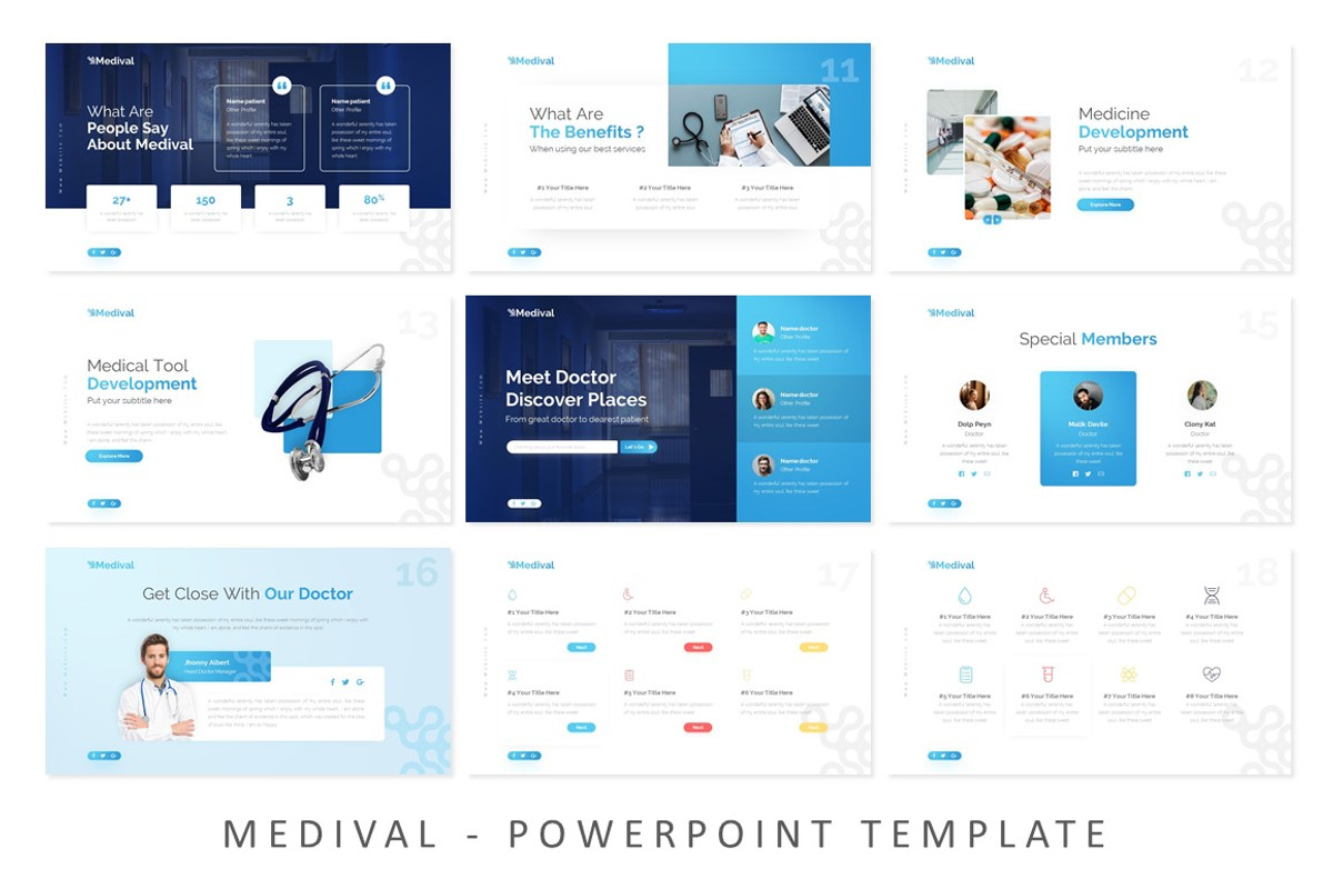 Medival Health Powerpoint Template, a Presentation Template by RRGraph ...
