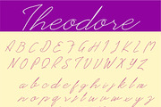 Theodore, a Handwritten Font by deadlock studio