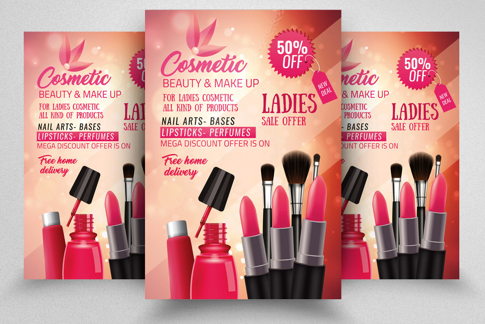 Beauty Cosmetic Product Flyer, a Flyer Template by Business Flyers ...