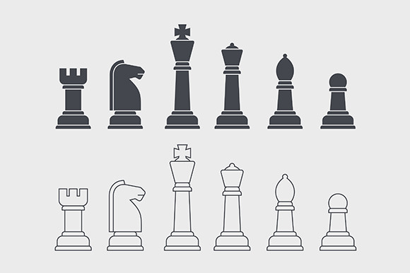 Chess icons, a Graphic by Volyk