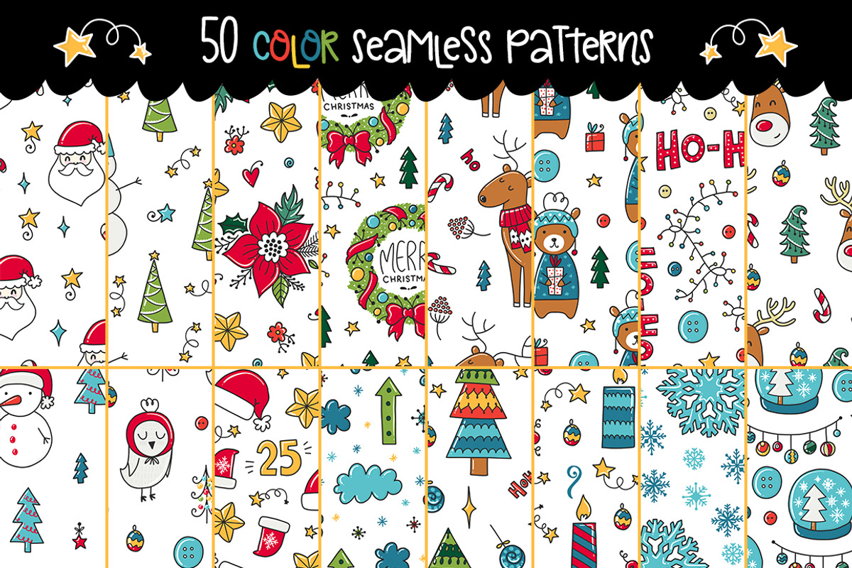 610+ Christmas Doodles - Clipart Set, a Decorative Illustration by ...