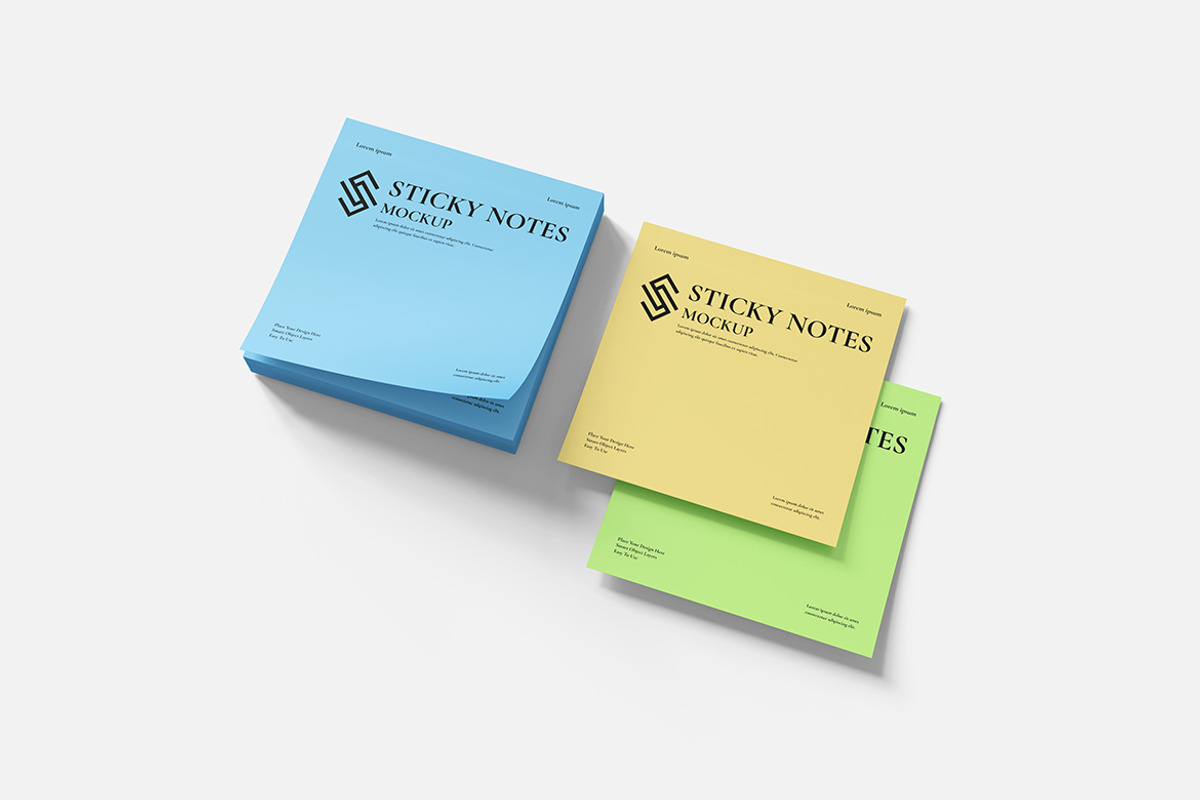 Sticky Notes Mockup, a Product Mockup by bimockup