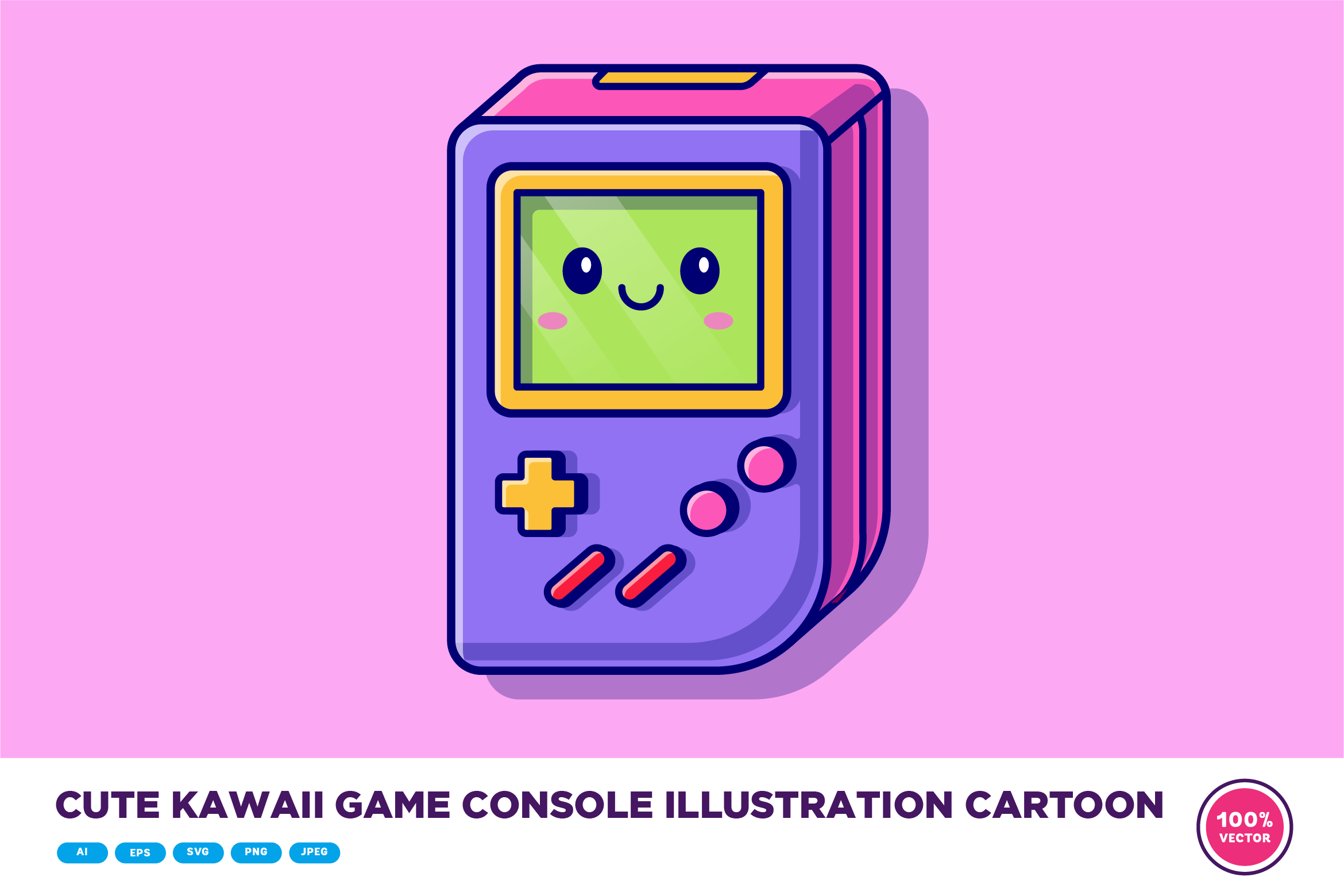 Cute Kawaii Game Console Cartoon, a Technology Illustration by Catalyst ...