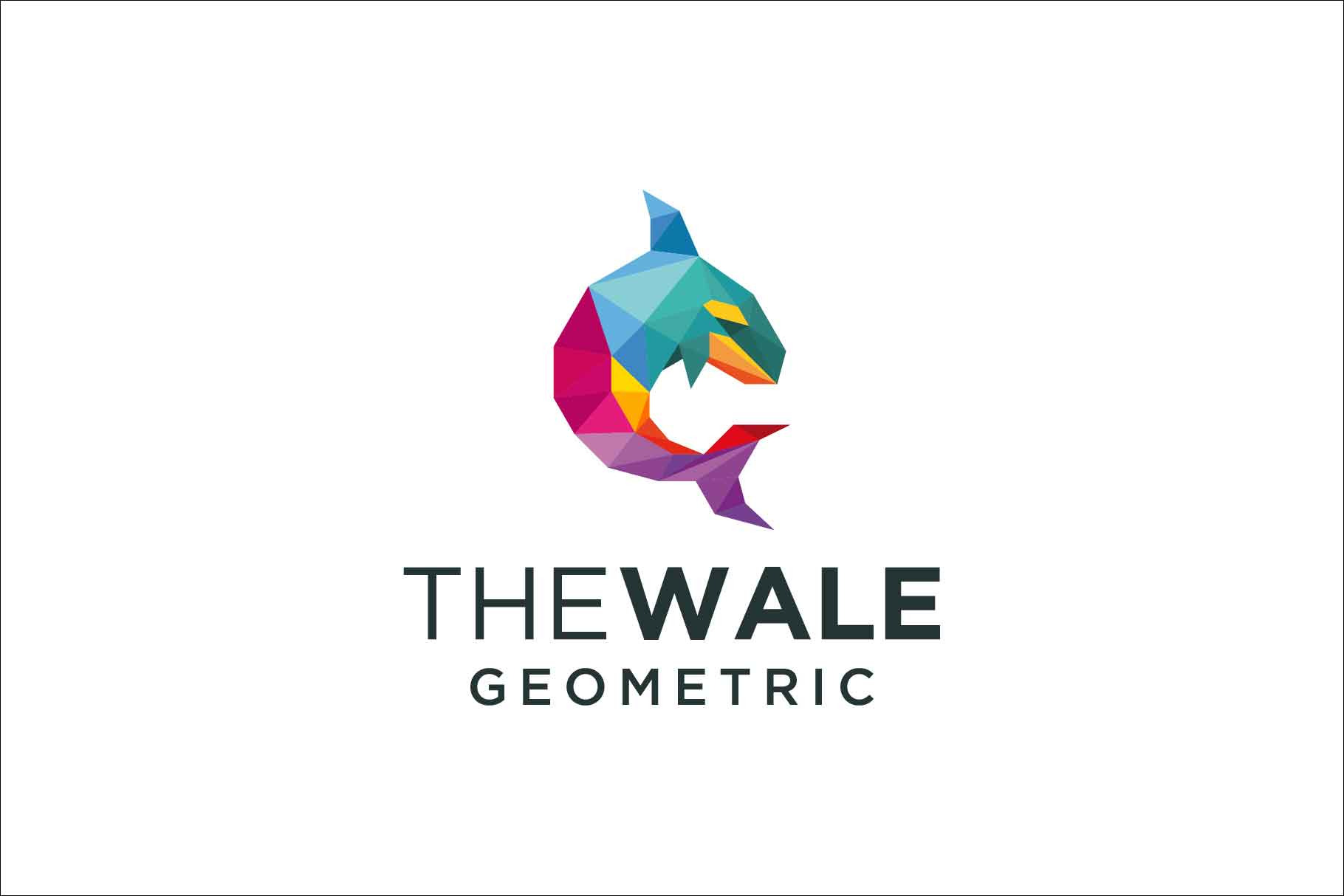 geometric colorful modern whale logo, a Branding & Logo Template by EndR_ID
