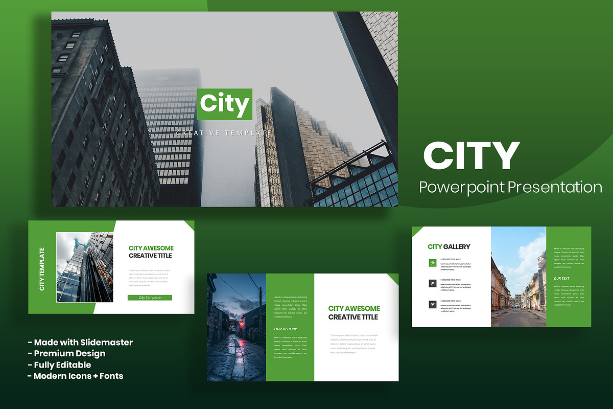 City - Powerpoint Template, a Presentation Template by AQR Studio