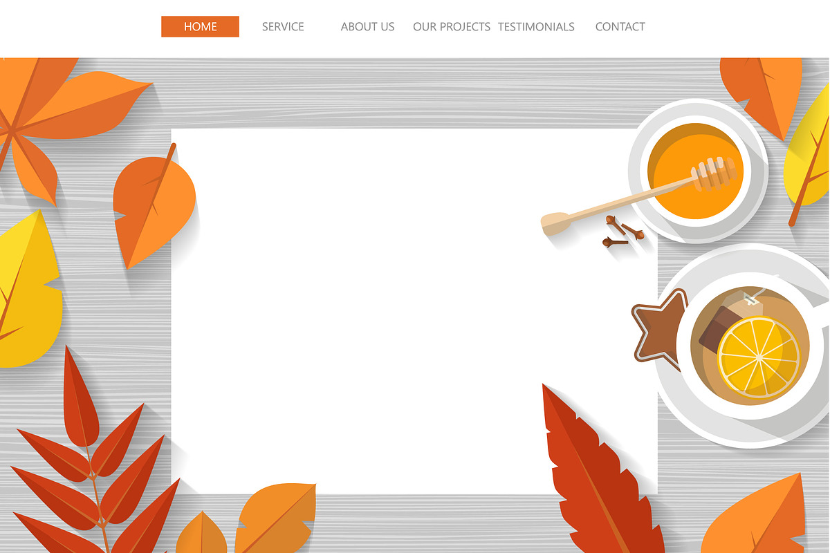 Autumn one page website template, a Templates & Theme by Droidworker ...