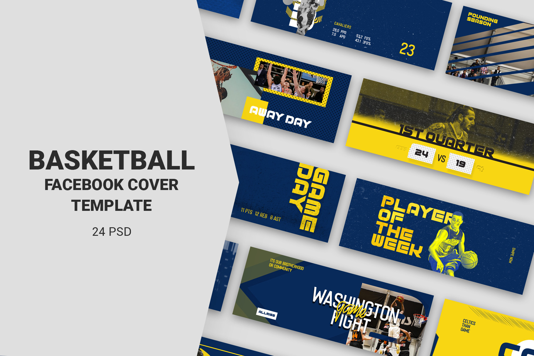 Basketball Facebook Cover Templates, a Social Media Template by Azruca