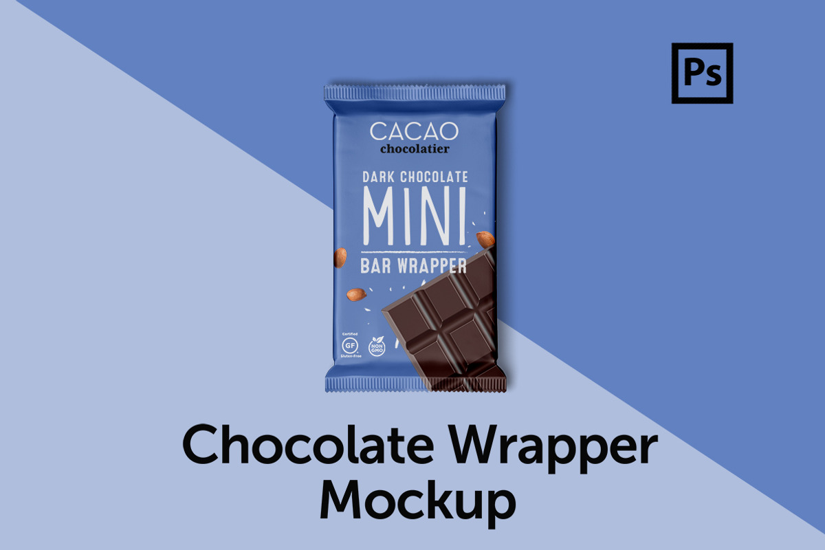 Mini Chocolate Wrapper Mockup, a Packaging Mockup by Robby Bucarey