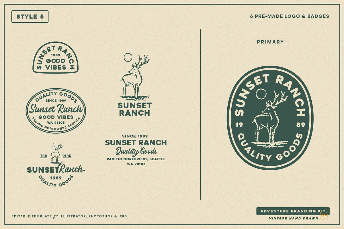 Adventure Branding Kit, a Branding & Logo Template by Refolve Design