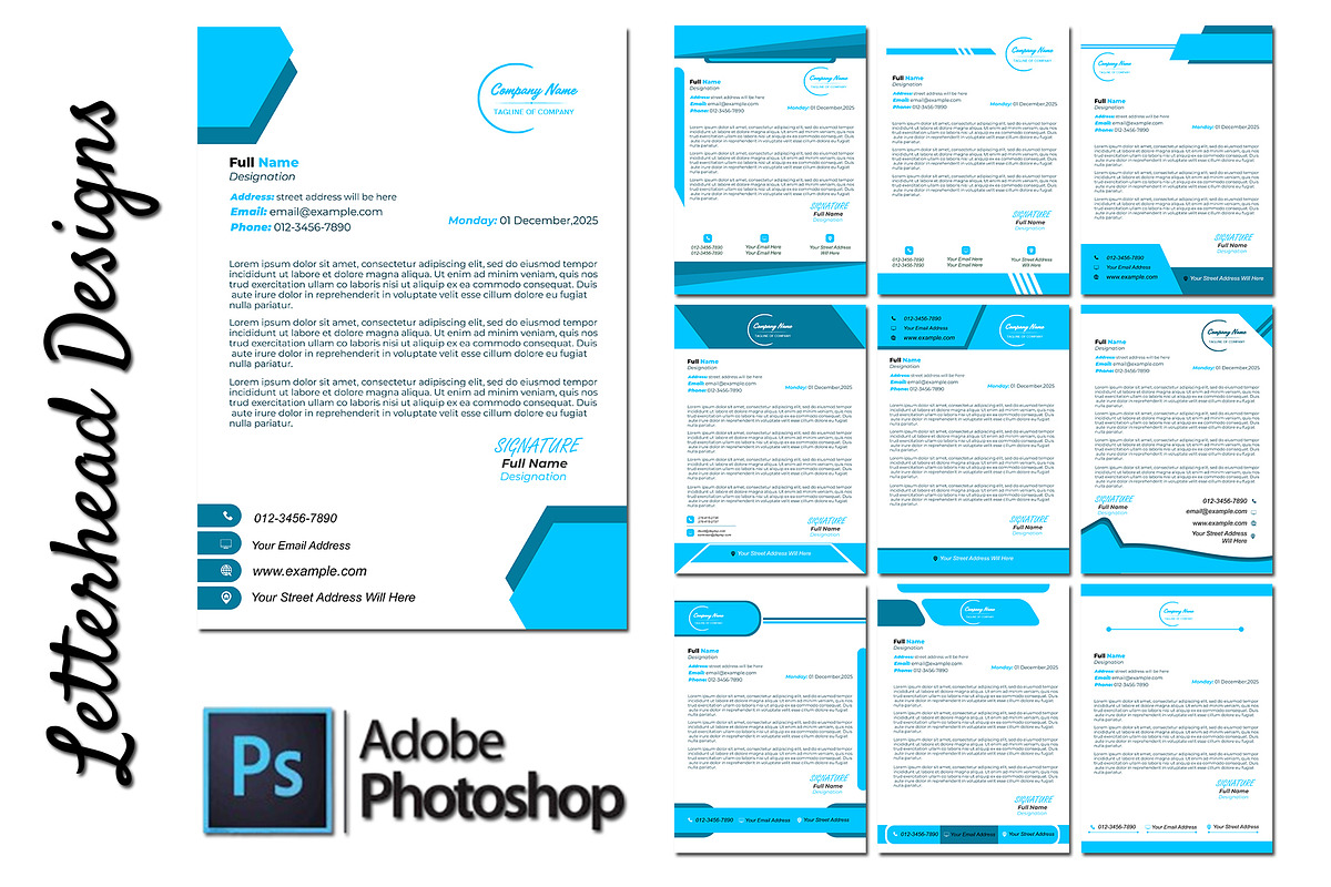 Letterhead Template 100 Designs