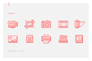 Red Short Lines, an Outline Icon by Kirill