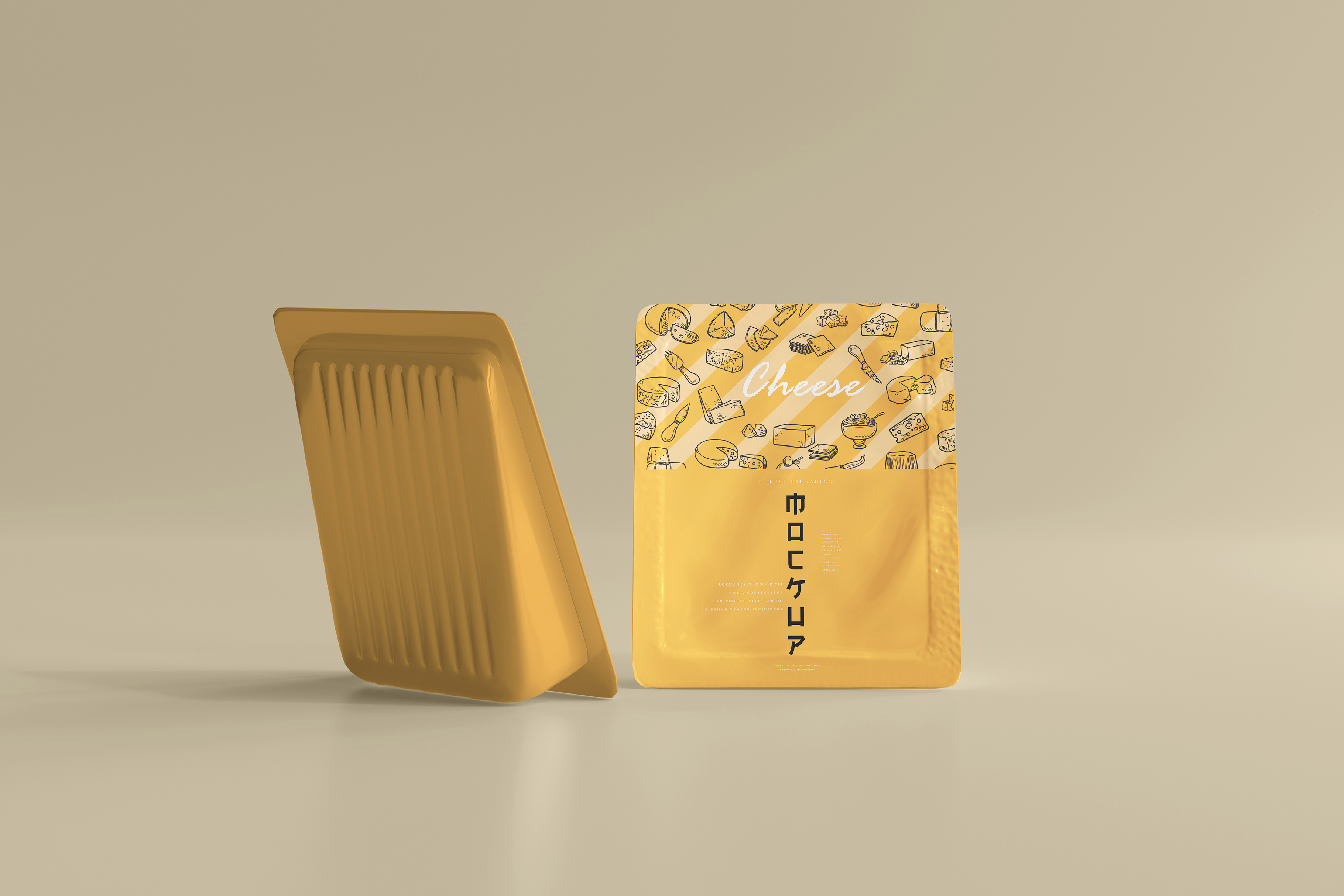 Cheese Packaging Mockup, a Cups & Container Mockup by pmvch