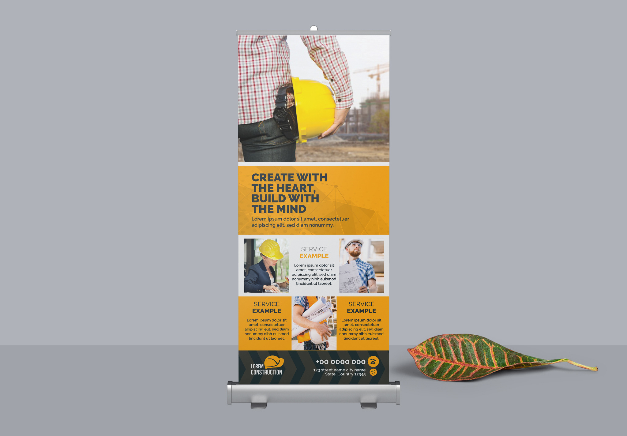 Construction Roll-Up Banner, a Flyer Template by Cristal Pioneer