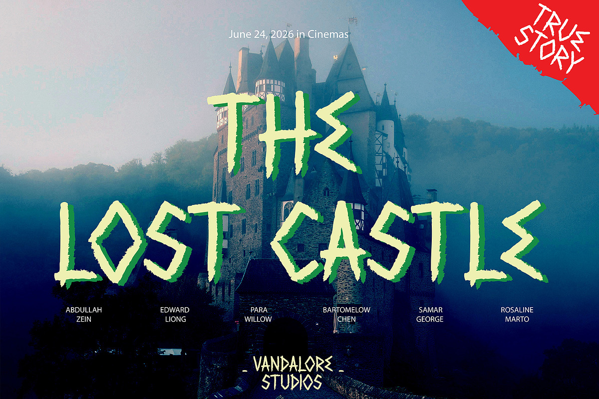 VT Vondalore Sharpness Brush Font, a Handwritten Font by ViactionType