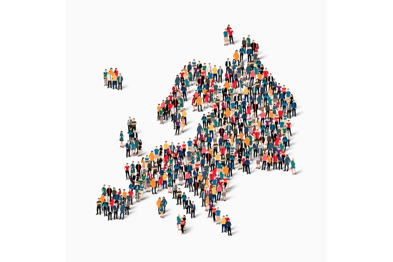 people map country Europe vector | People Illustrations ~ Creative Market