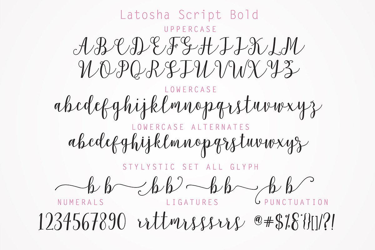 Latosha Script, a Script Font by Genesis Lab