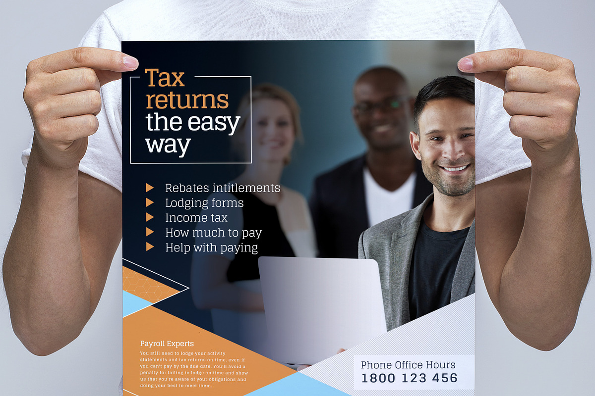 A3 Tax Service Poster Template, a Flyer Template by BrandPacks