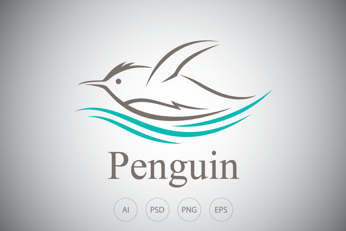 Swimming Penguin Logo Template, a Branding & Logo Template by Heavtryq ...