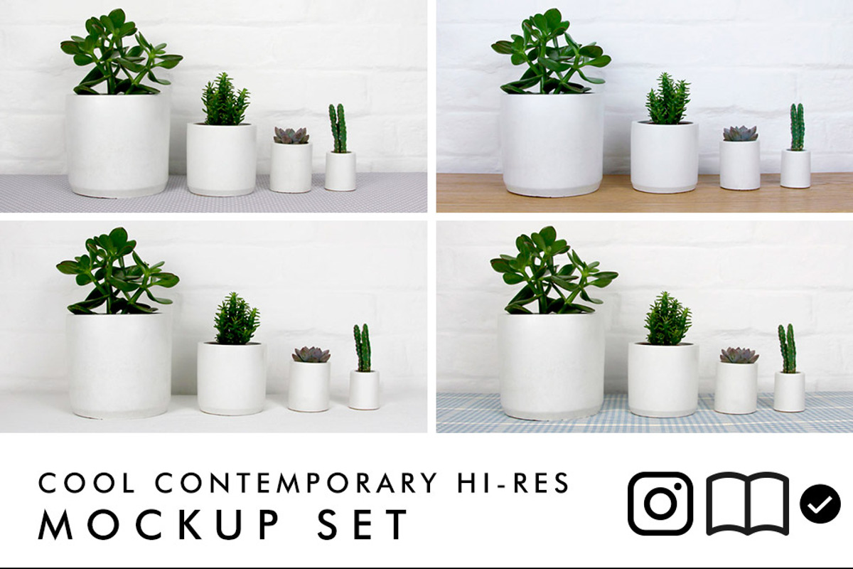Planter / plant pot mockup set, a Mockup by Albaquirky