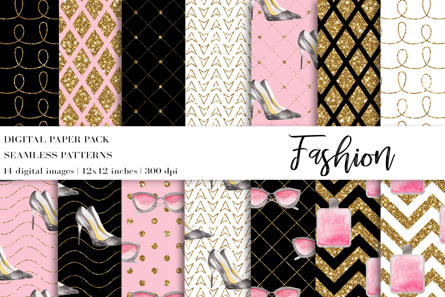 Fashion Digital Papers | Graphic Patterns ~ Creative Market