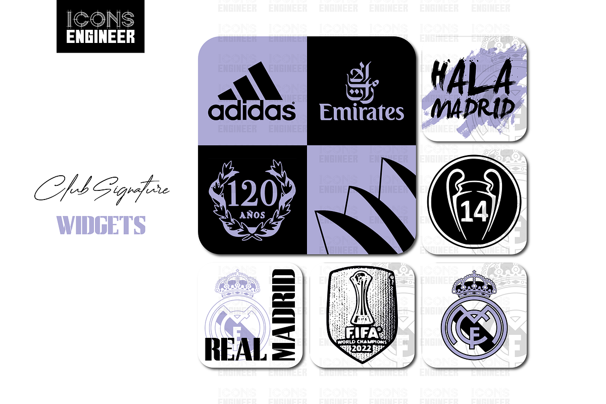 Real Madrid Icon Pack | Home Kit, an Icon by IconsEngineer
