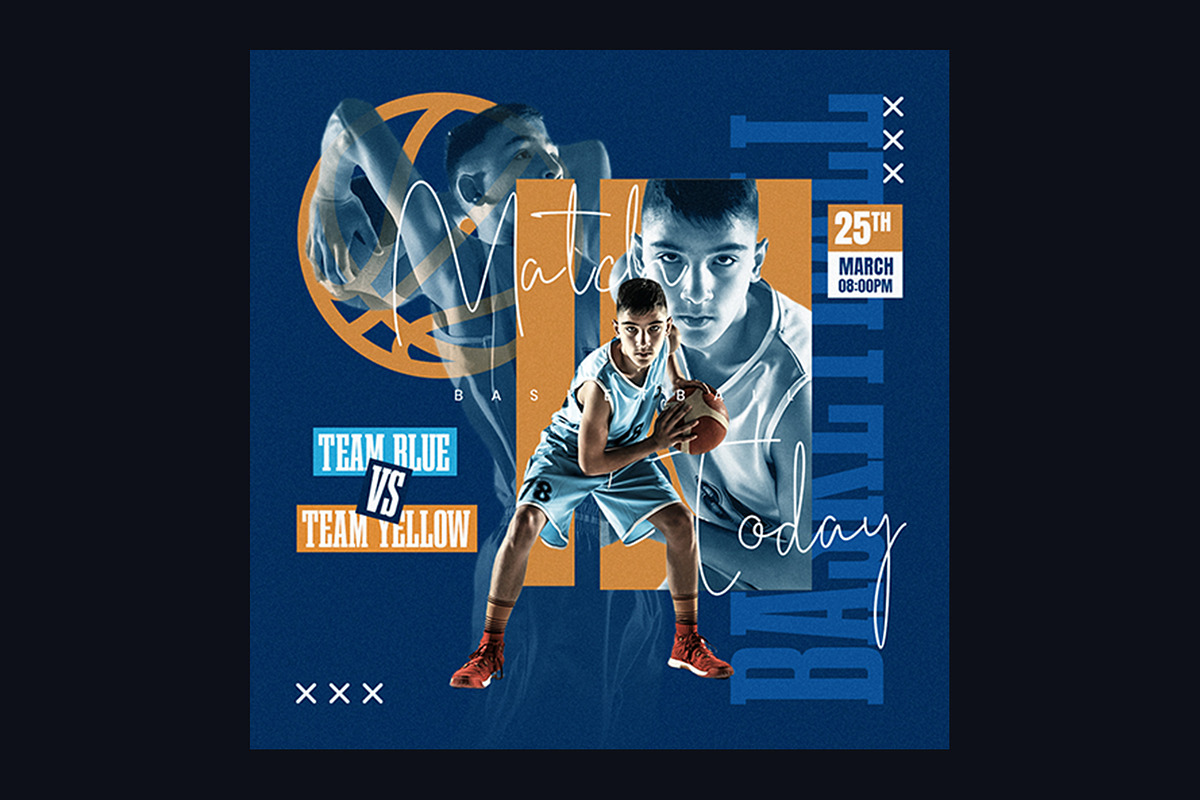 Bundle 5 Basketball Post Templates