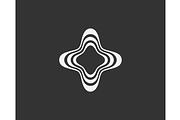 Abstract waves, distortion logo, a Branding & Logo Template by Bureau