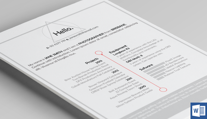 Triangle Resume Template, a Resume Template by 12 Resumes