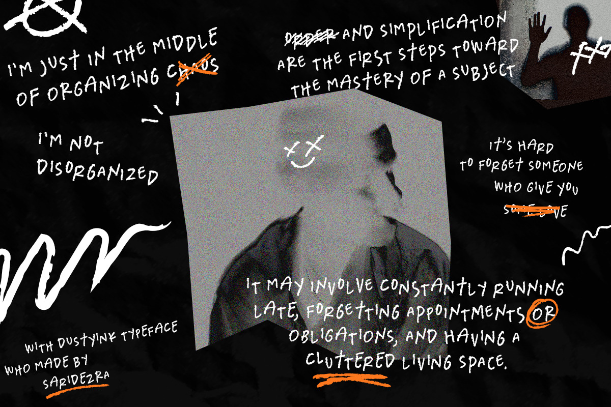 Dusty Ink + Scribble Font, a Handwritten Font by Sarid Ezra