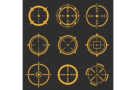 Crosshairs, target aim, aiming., an Object Illustration by HAPPY VECTOR