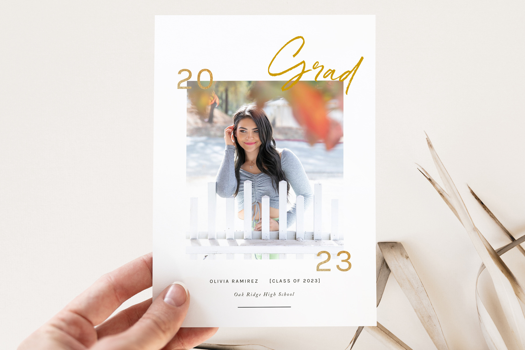Modern Graduation Announcement Card, a Card Template by By Stephanie Design
