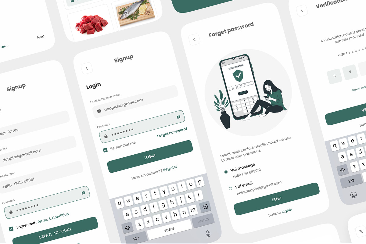 Fresh Cart-Grocery Mobile App UI Kit, an App Template by CreativeUI