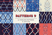 PATTERNS 9: 10 Geometric Patterns, a Pattern Graphic by kloroform