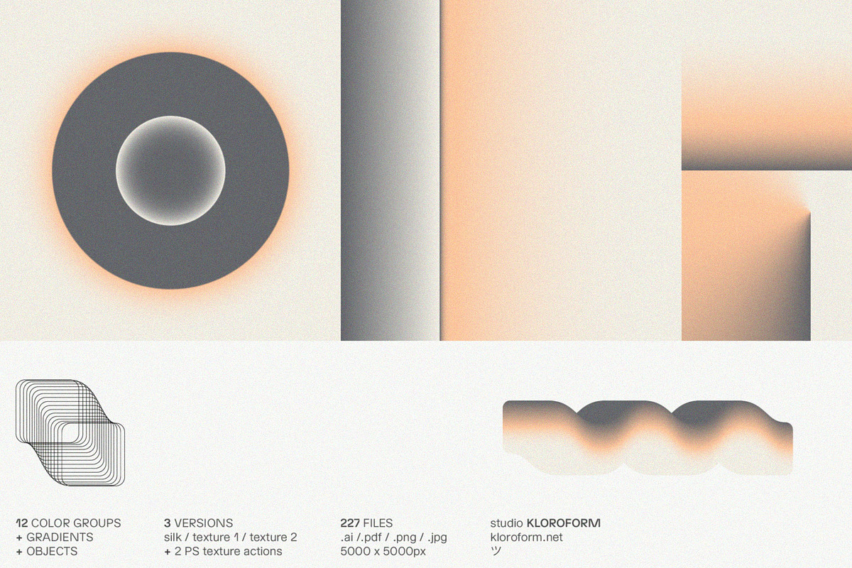 Gradient + Objects | Creative Market