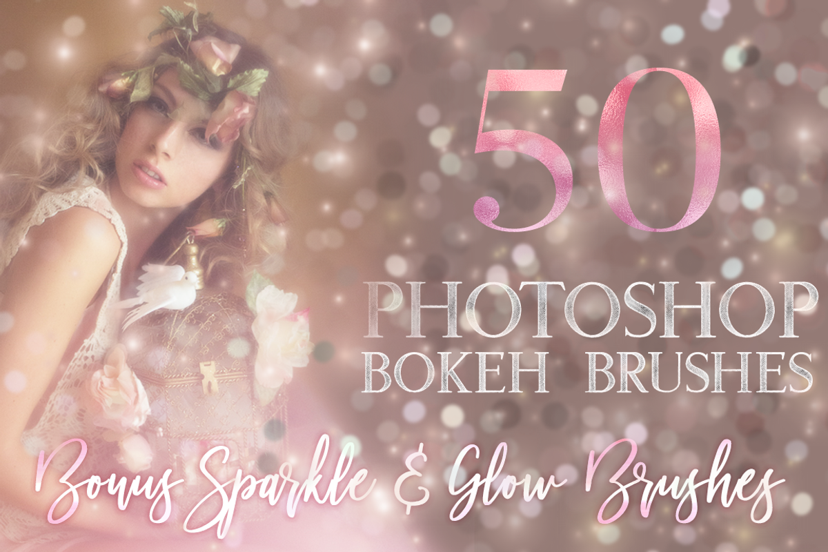 50 Bokeh Photoshop Brushes, a Brush Add-On by Photohacklovers