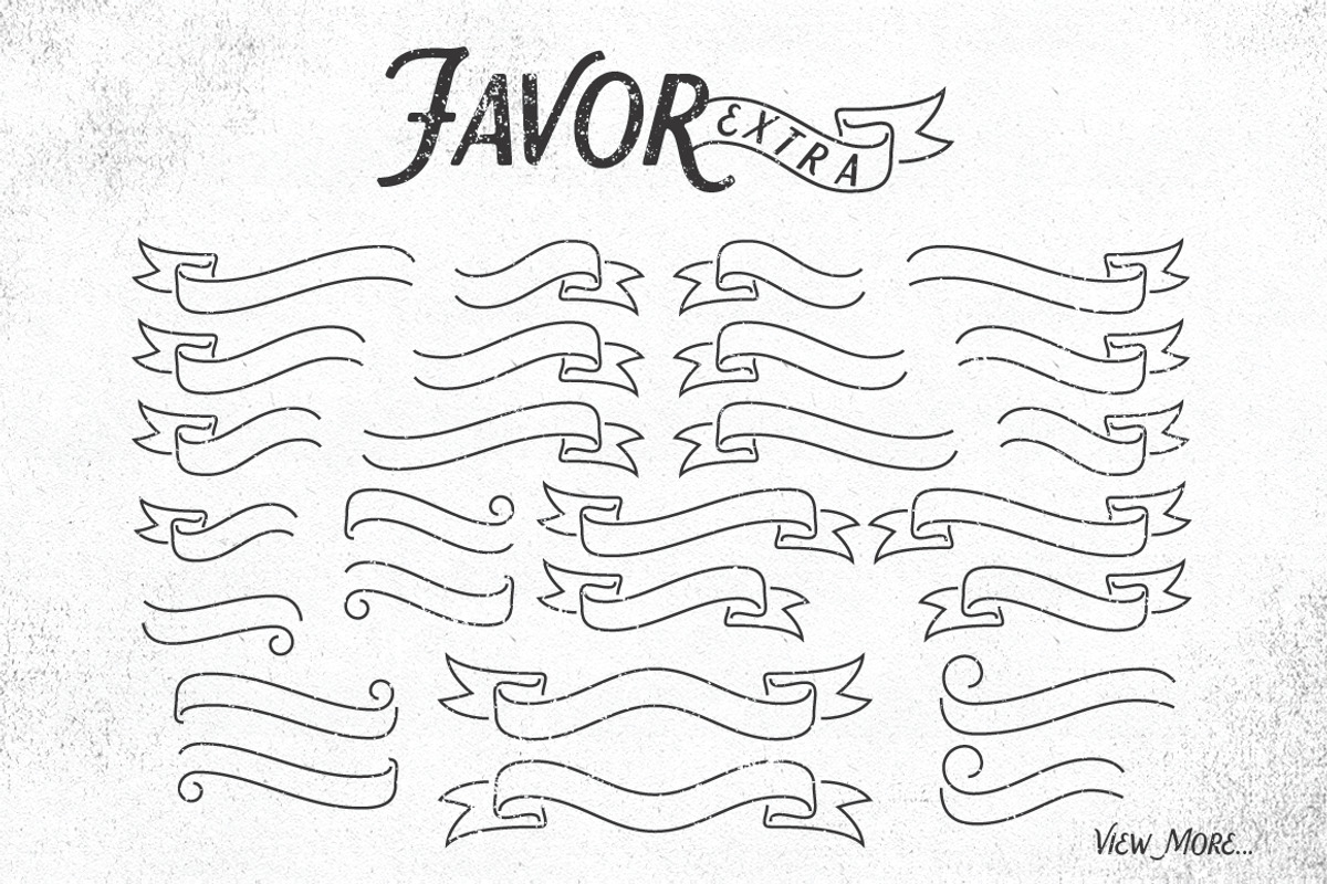 Favor Typeface, a Font by hampura