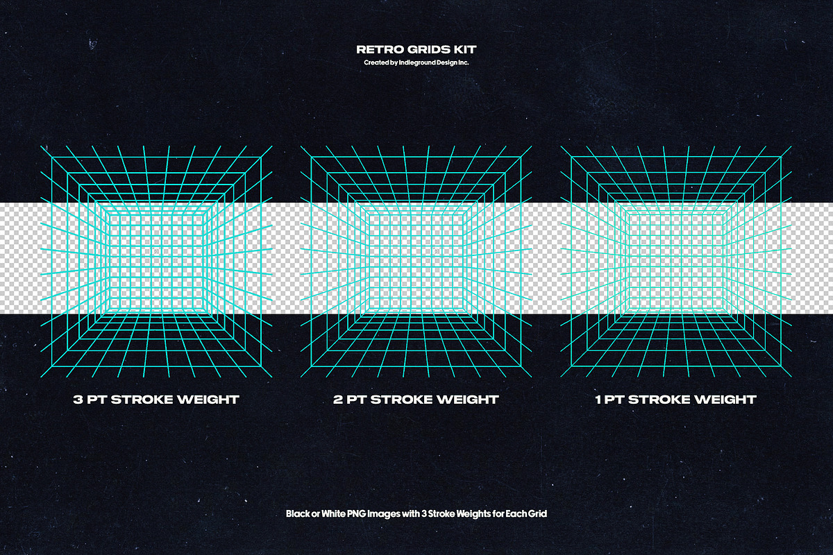 Retro Grids, an Object Graphic by Indieground Design Inc.