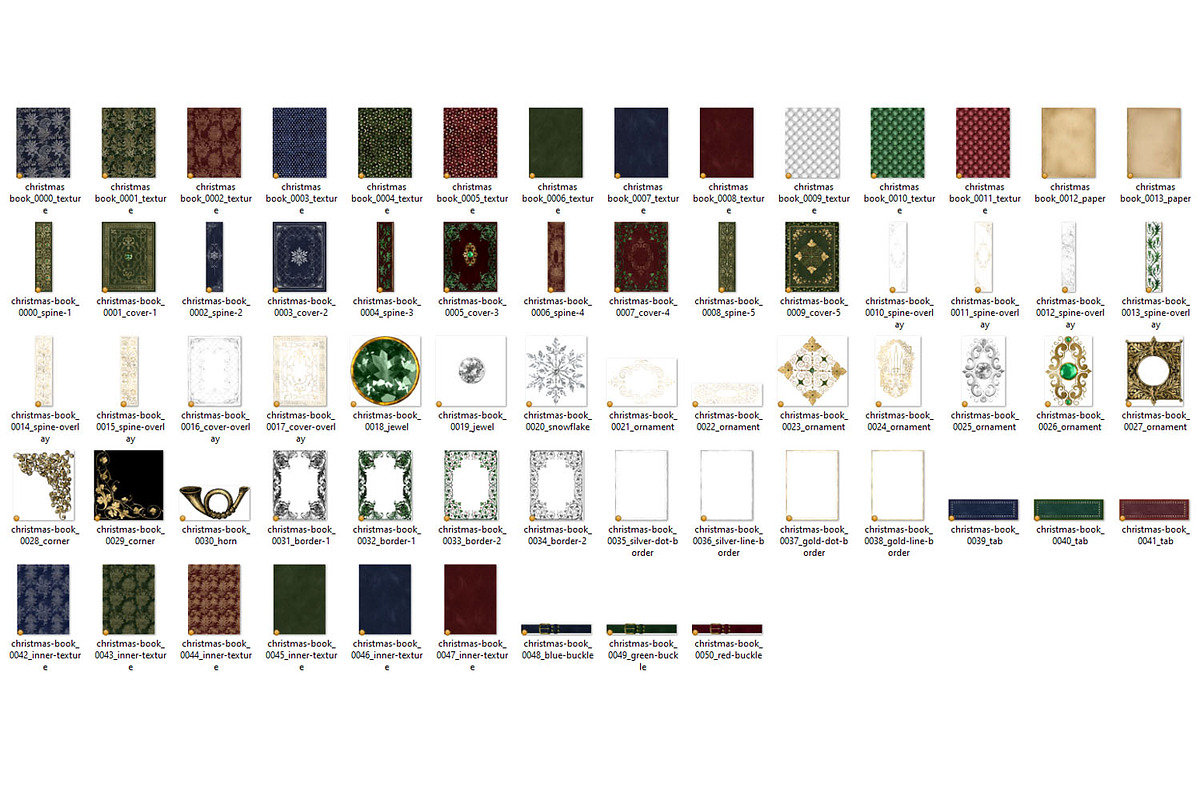 Christmas Book Covers, a Texture Graphic by Digital Curio