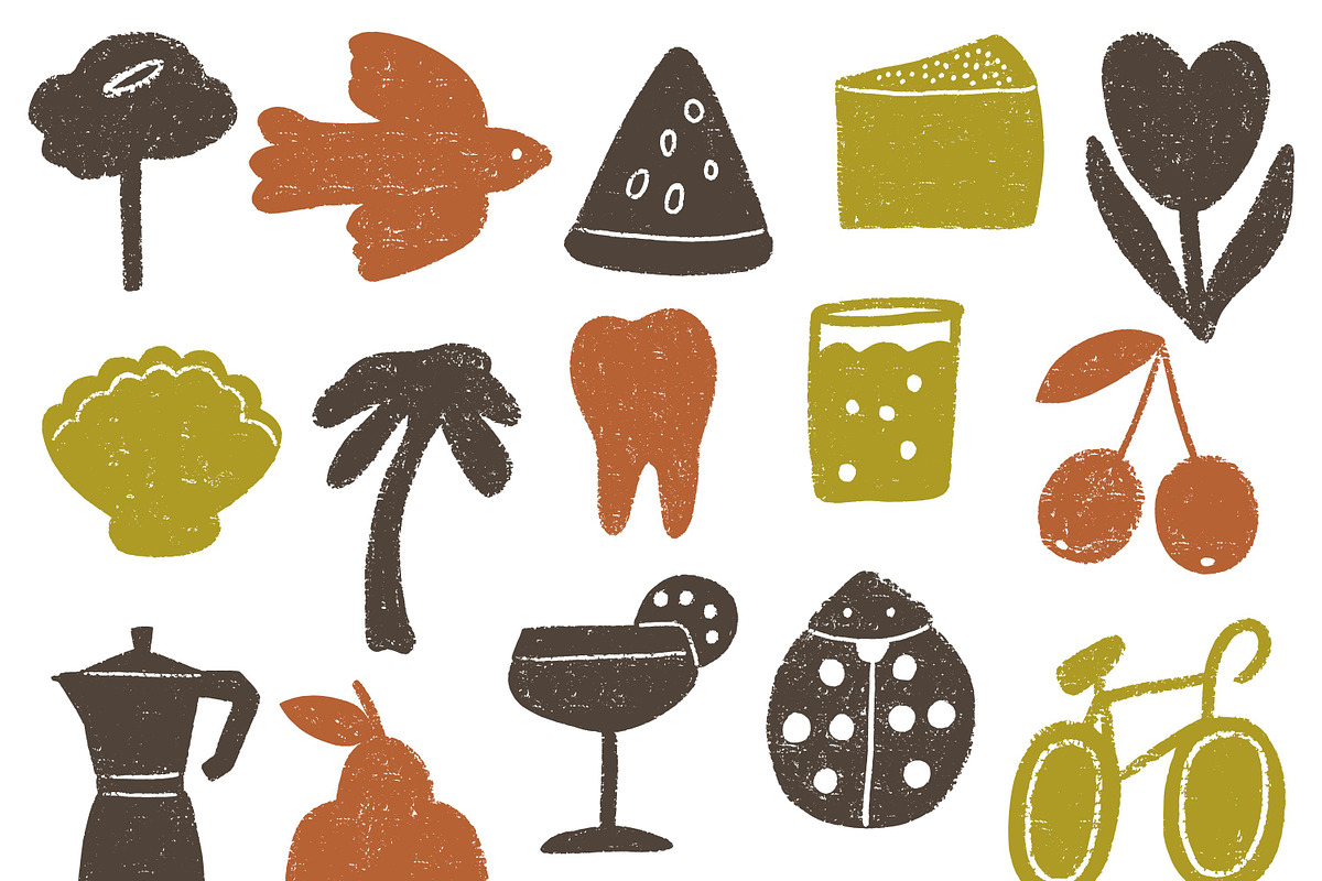 Simple Objects: 200 Textured Pack, an Object Illustration by Veyla