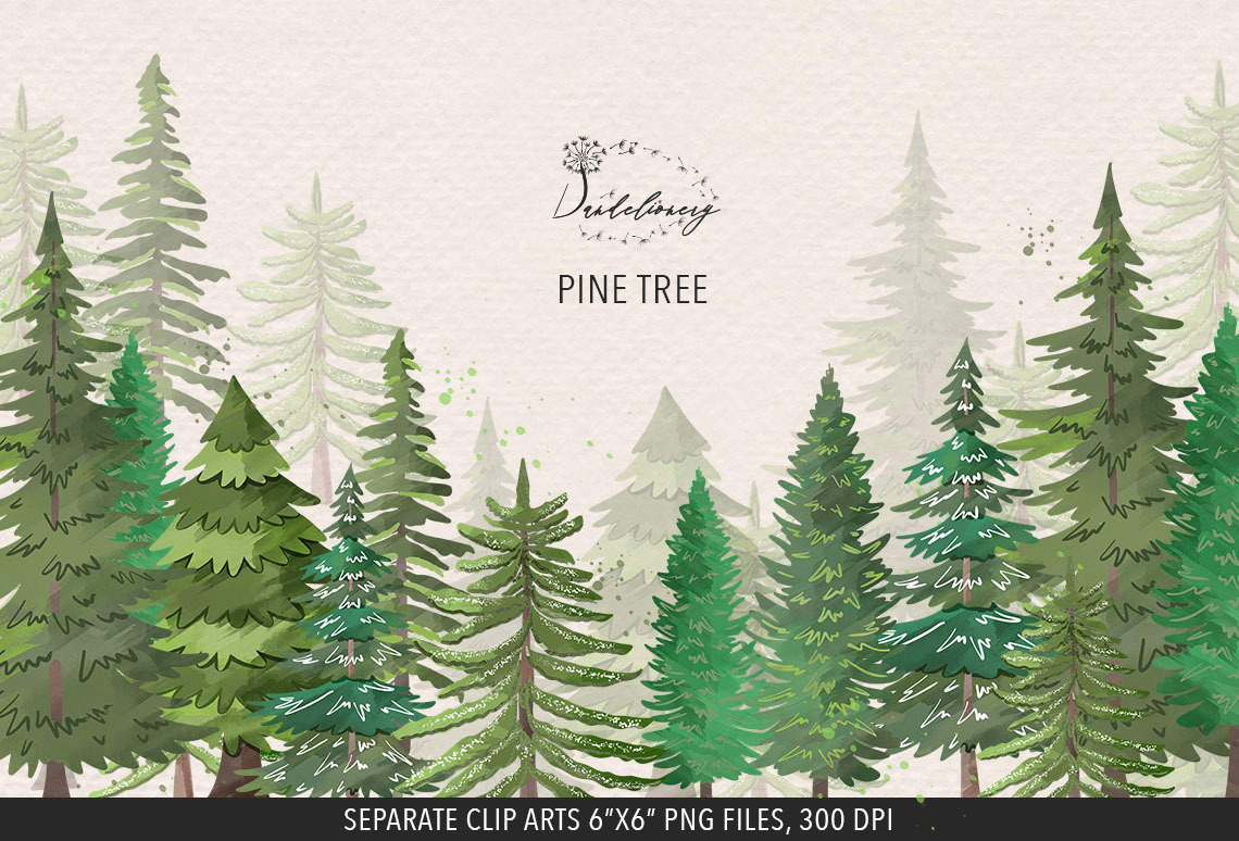 Pine tree design, an Illustration by designloverstudio