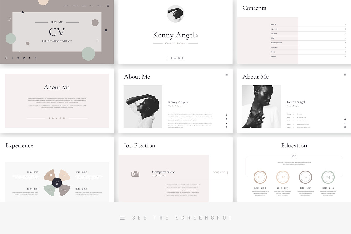 Resume CV Google Slides Presentation, a Presentation Template by ...
