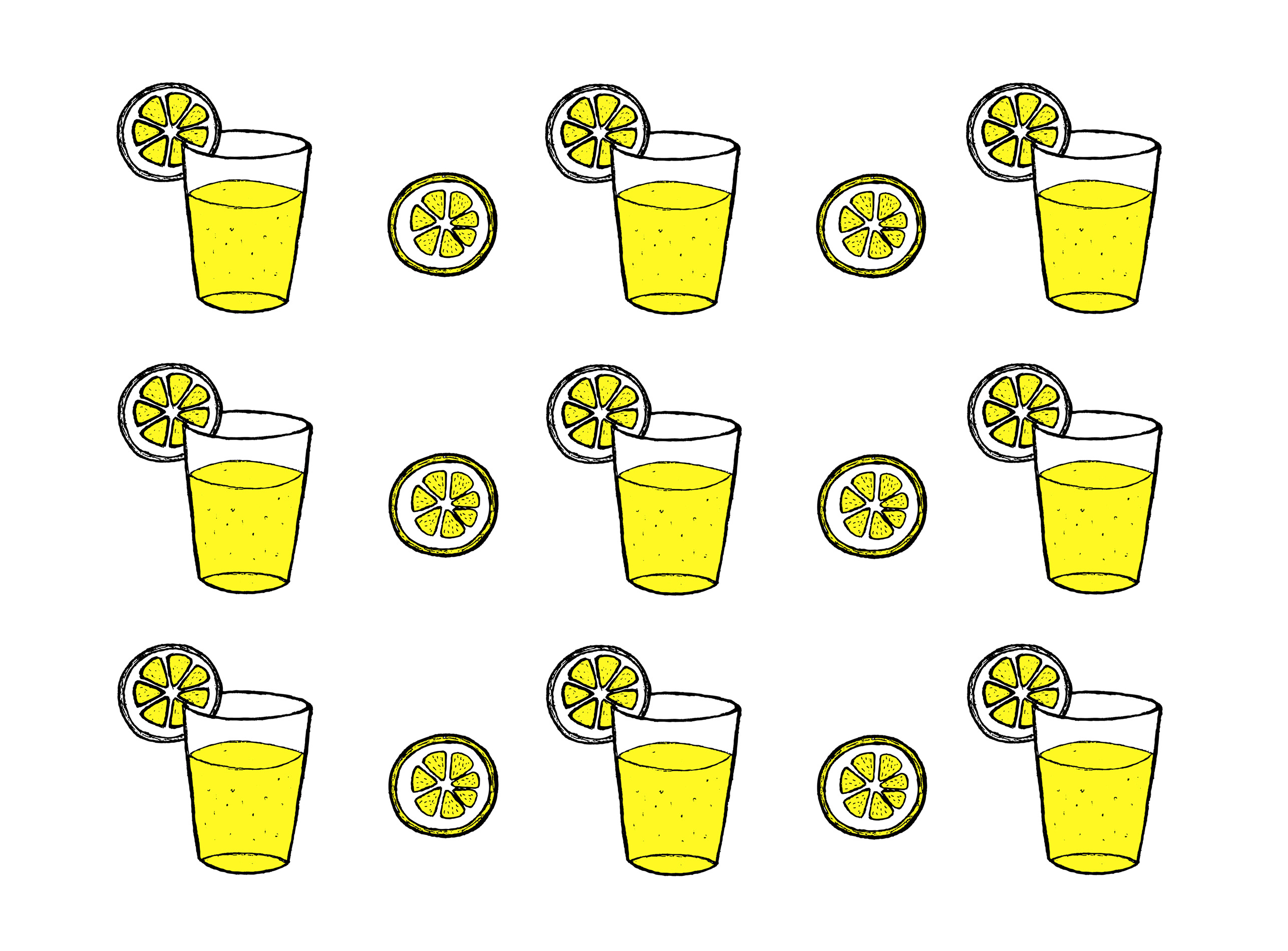 Summer lemonade, a Pattern Graphic by Irene Loal