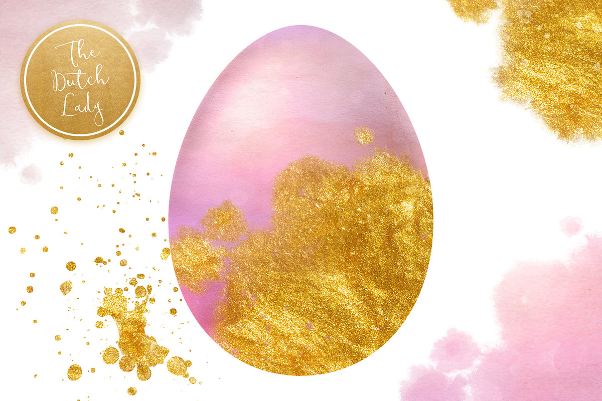 Sparkly Easter Eggs Clipart Set, a Decorative Illustration by The Dutch ...
