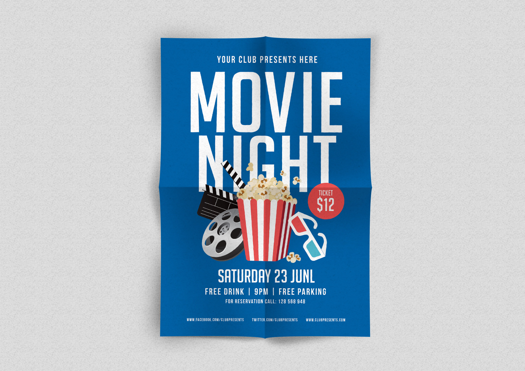 Movie Night Flyer, a Flyer Template by lilyshop