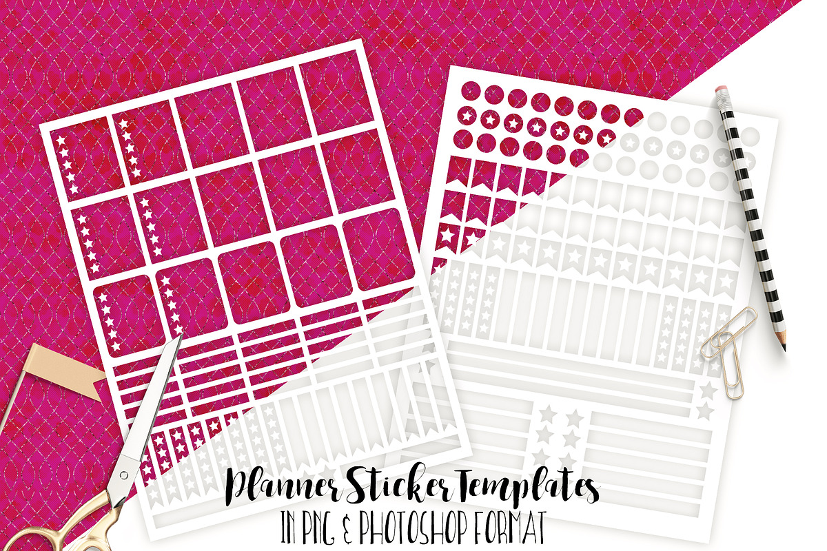 Planner Sticker Template Big Bundle, a Stationery Template by ...